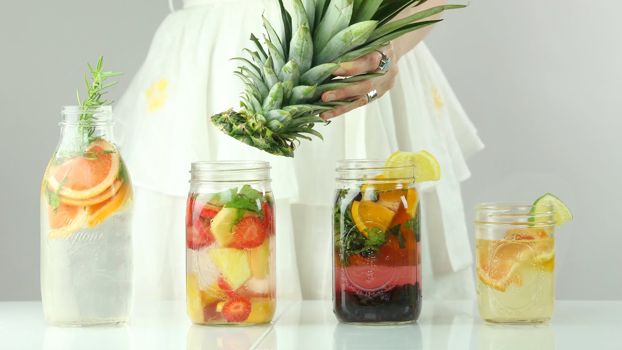 3 Detox Waters | Cleanse (Fruit Infused Spa Water) - YouTube
