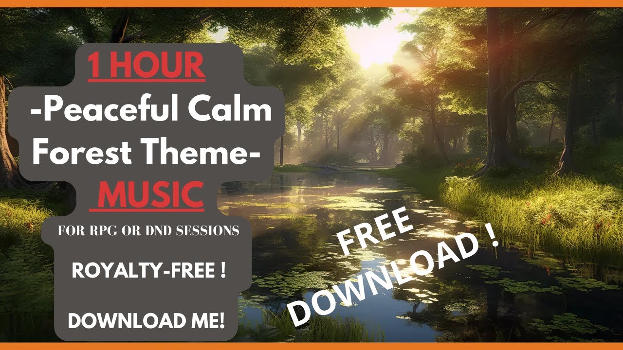 One Hour of calm peaceful music, forest theme, Rpg background, music ...