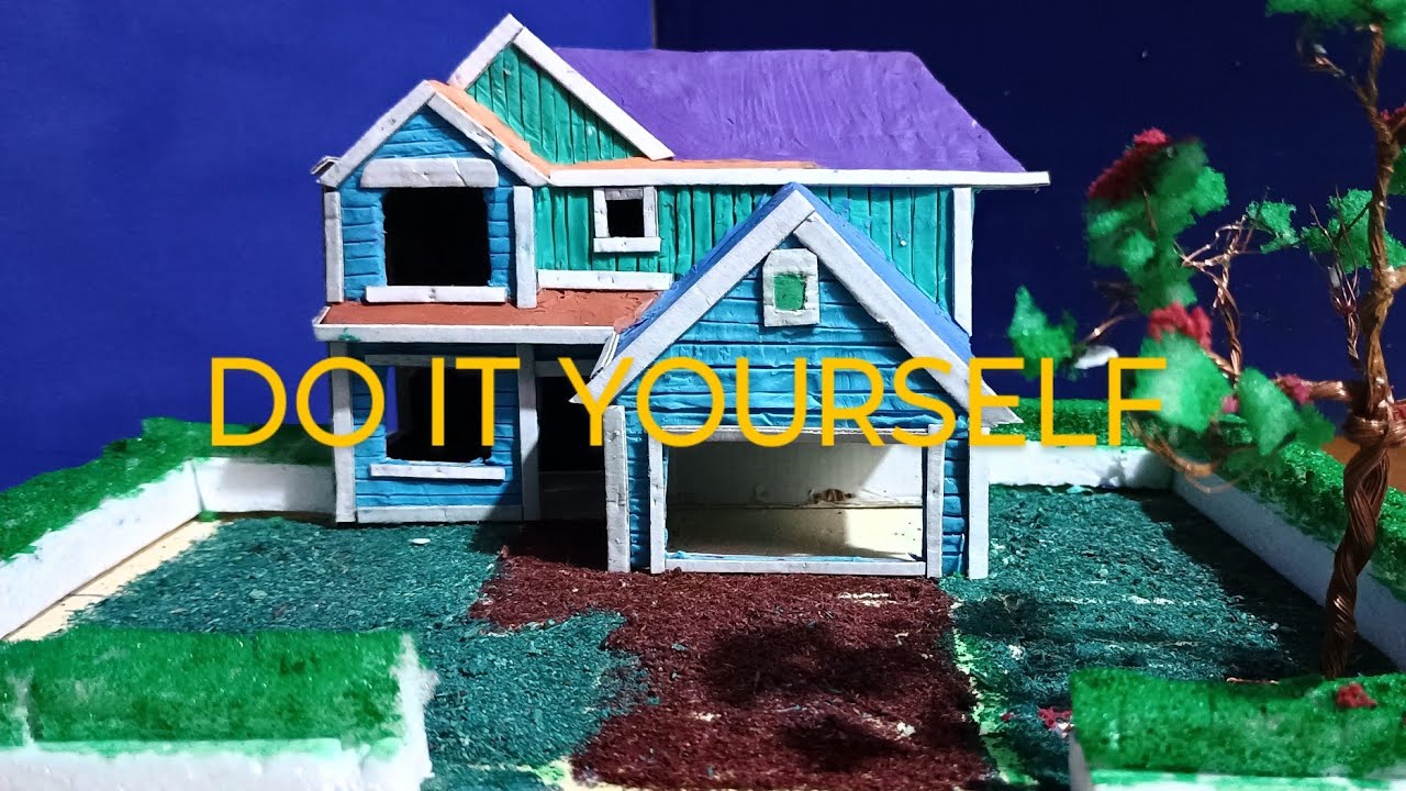 Mini House with Cardboard Diy|How to Make Cardboard Miniature House ...