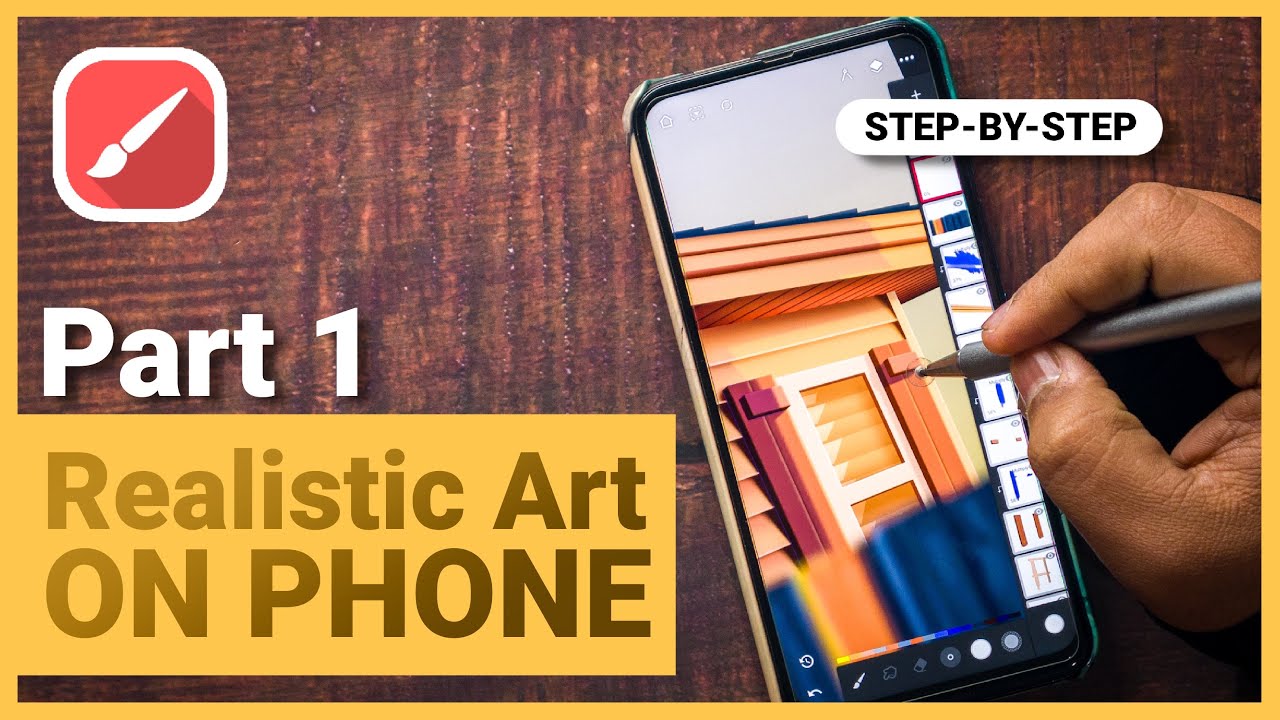 Part-1: Flat Shapes| REALISTIC ART on Your PHONE with INFINITE PAINTER ...
