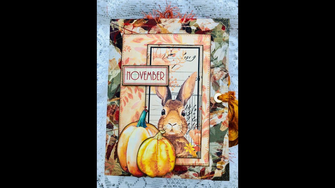 Making a front cover for the November Journal (For Sale On Etsy) - YouTube