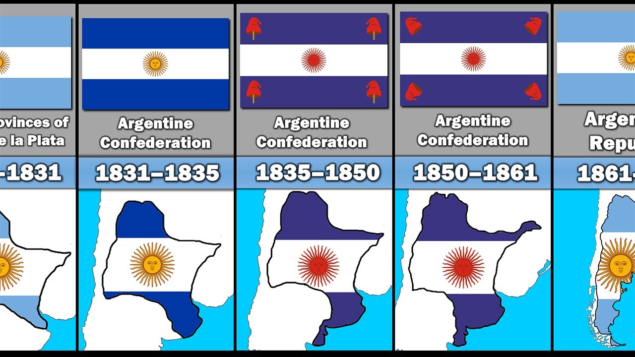 Evolution of Argentine Territory and Flag - YouTube