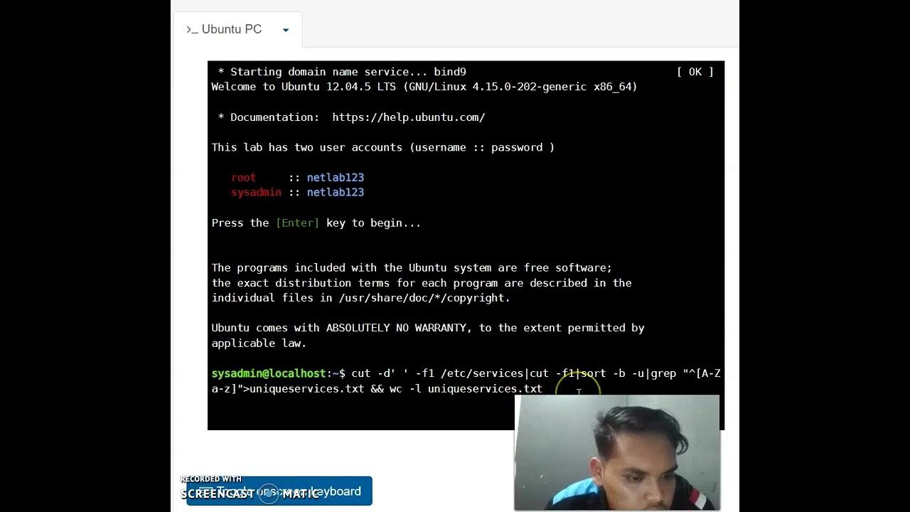 NDG Linux Essentials Challenge Lab D Pipes, Redirection, and REGEX - YouTube