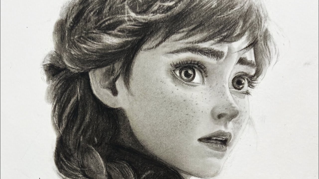 [8.15.24 Thursday Live Draw] Pencil Portrait Study | Ana (Frozen ...