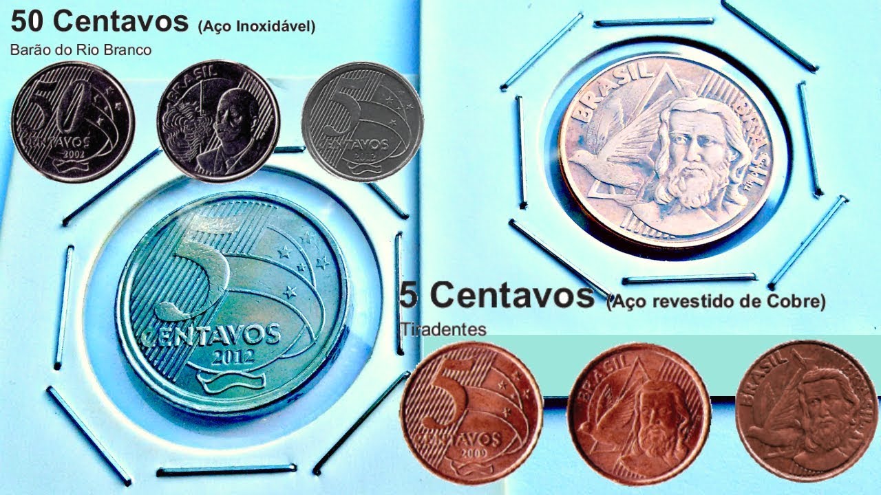 QUAL MOEDA MAIS VALIOSA? 50 centavos sem Zero ou 5 centavos BRASIL ...