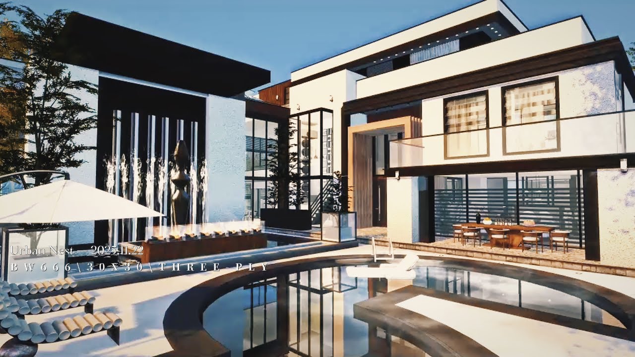 Sims 4 | Urban Nest — Modern 30×30 Home with Double-Height Living ...