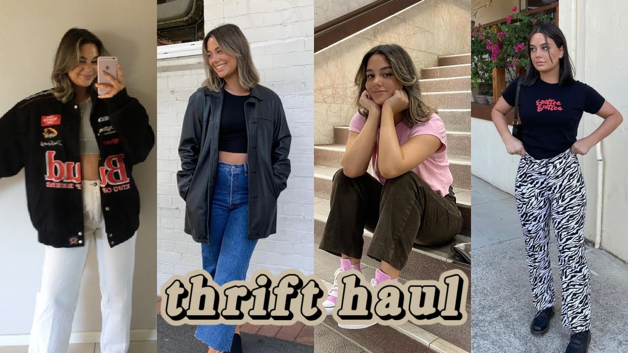 HUGE try-on thrift/depop haul 🌼 - YouTube