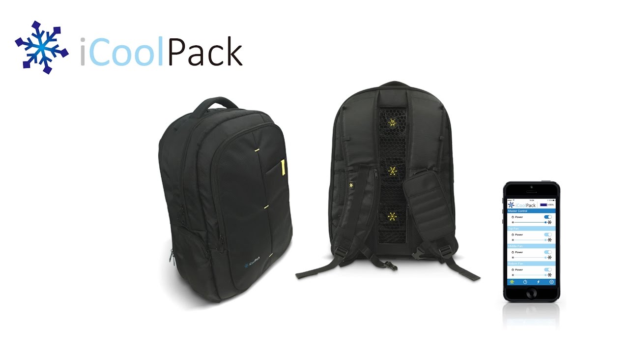 iCoolPack - The Smart Backpack with 3 Powerful Cooling Fans and for ...