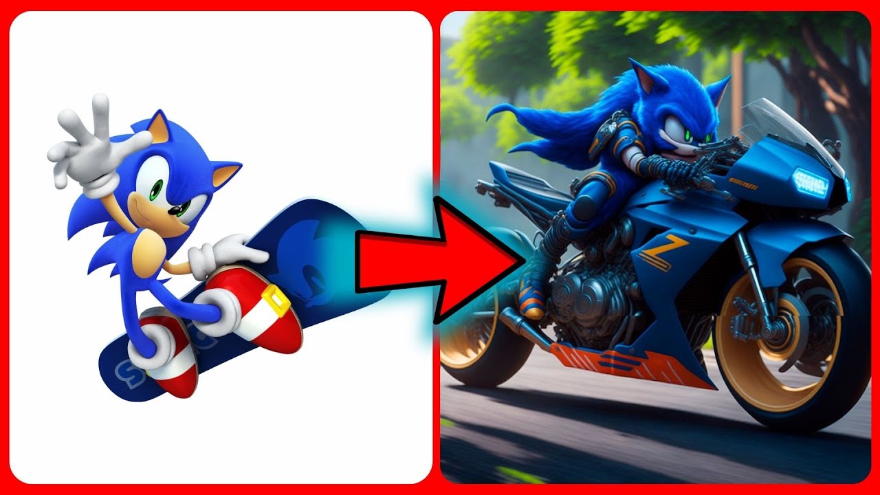 SONIC The Hedgehog ALL CHARACTERS 💥 FAST AND FURIOUS MOTORCYCLES ...