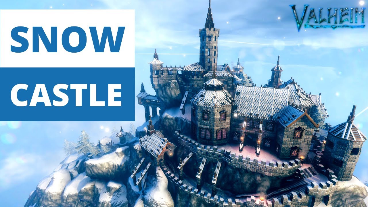 Valheim Mountain top castle build - YouTube