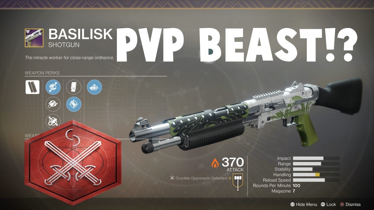 Destiny 2 Basilisk Shotgun! Dead Orbit Shotgun - PVP BEAST!? - YouTube
