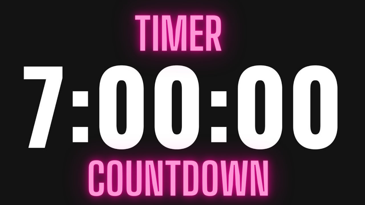 7 Hour Timer Countdown Study ULTIMATE - 7 Giờ Đếm Ngược Học Tập|| Timer Countdown - YouTube