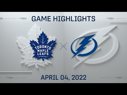 NHL Highlights | Maple Leafs vs. Lightning - Apr 4, 2022