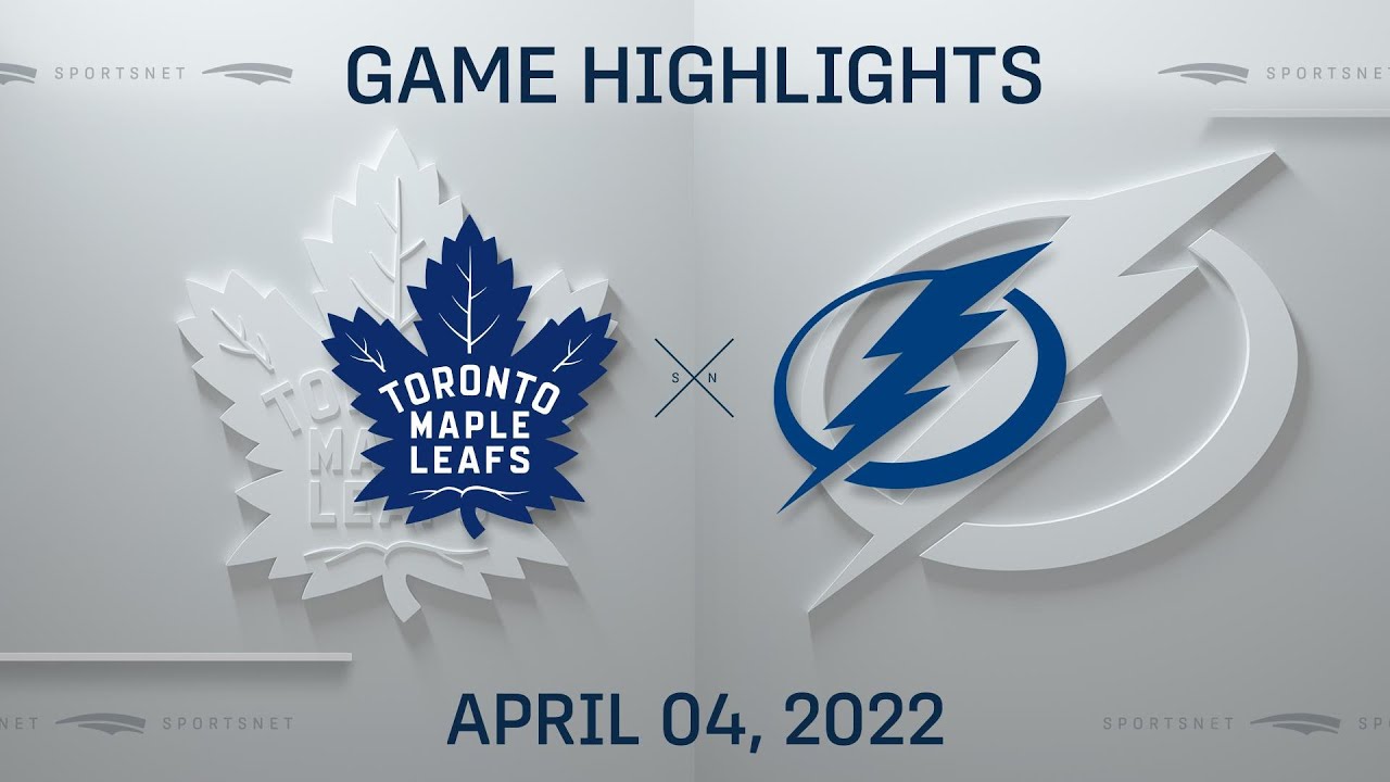 NHL Highlights | Maple Leafs vs. Lightning - Apr 4, 2022 - YouTube