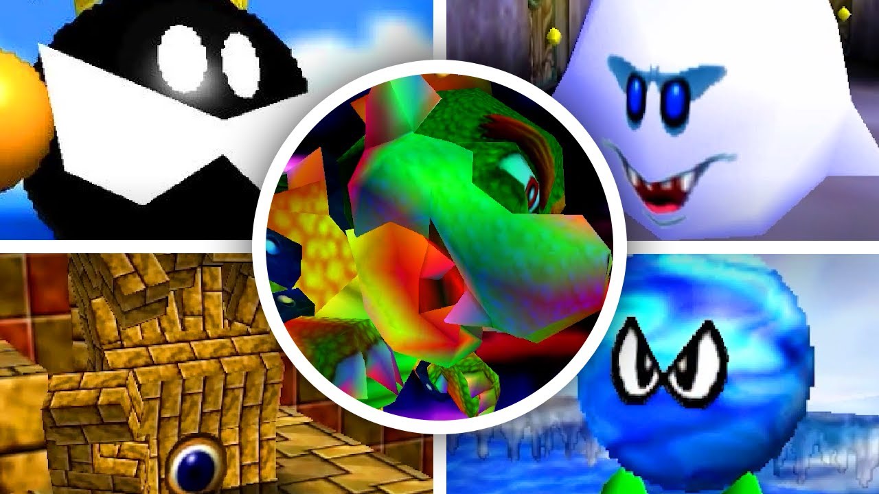 Super Mario 64 - All Boss Battles - YouTube
