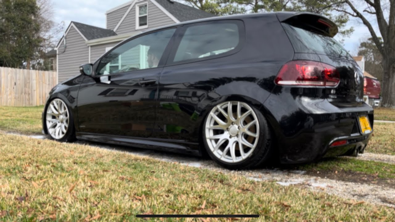 Weekly Wash on My Bagged MK6 VW Golf R - YouTube