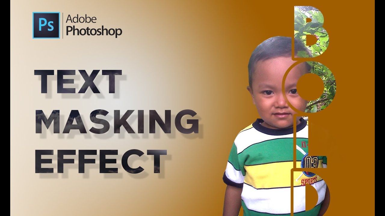 Tutorial Photoshop Text Masking Effect Youtube