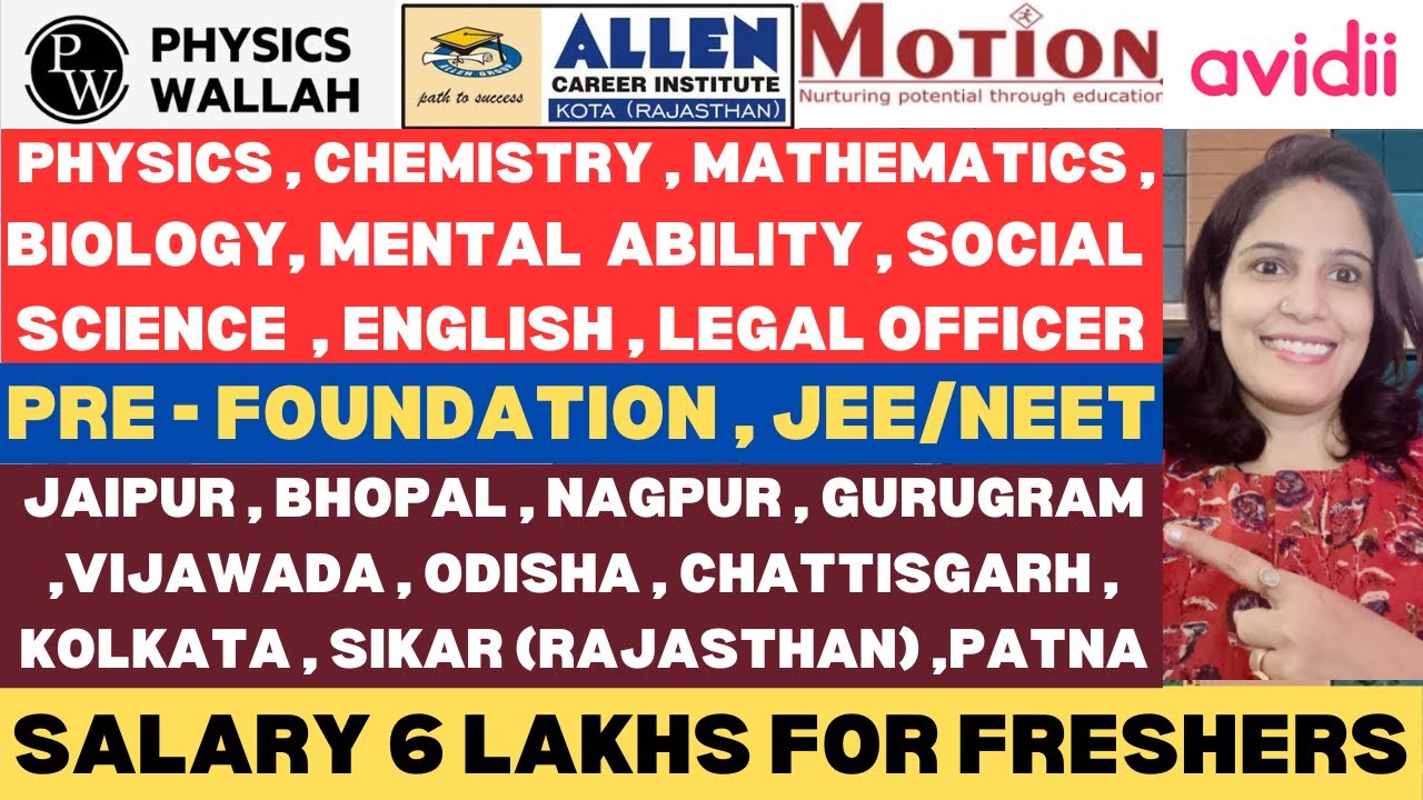 Physics Wallah Hirings 2024 | Motion Hirings | Allen Hirings | Multiple Locations Options | Job ...