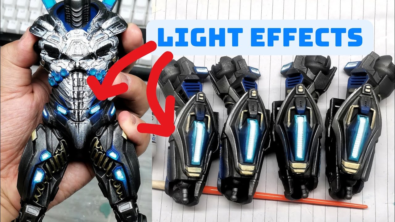 How to paint light effects using a paintbrush. - YouTube