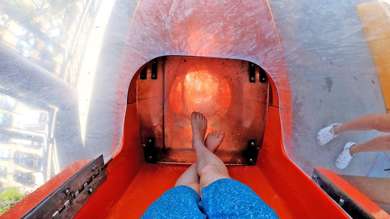 Extreme Trapdoor Water Slide at Typhoon Texas Austin - YouTube