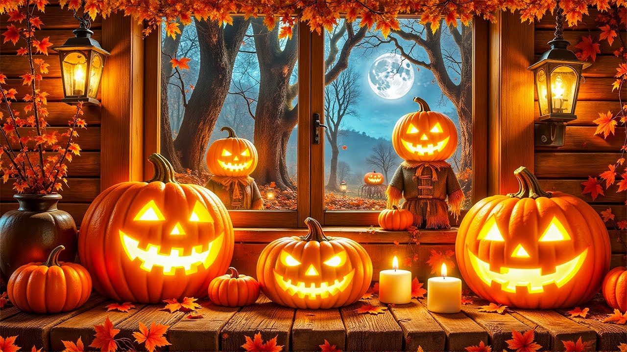 Cozy Autumn Halloween Ambience 🎃 Relaxing Halloween Music 👻 Halloween ...