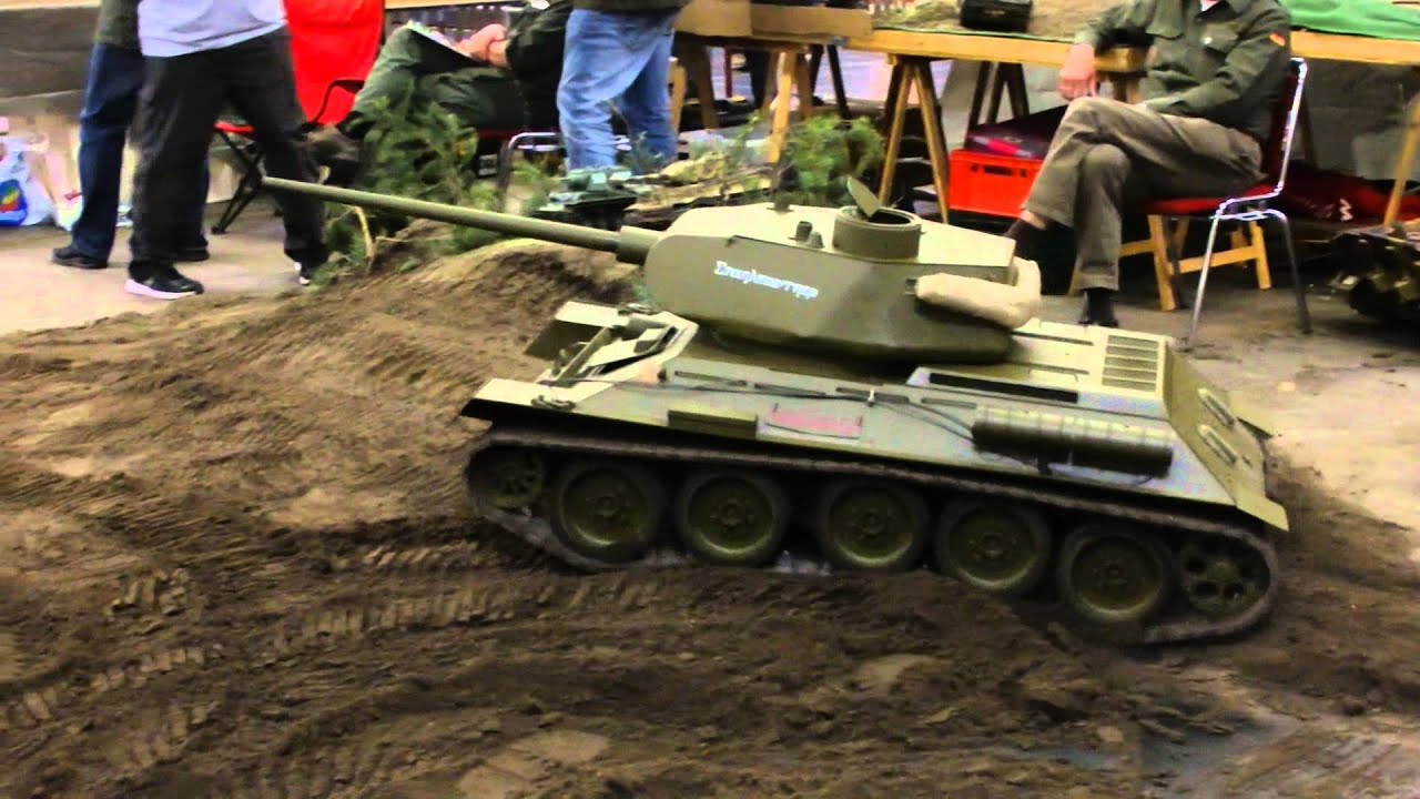 RC T-34 Panzer 1:4 auf der Intermodellbau 2015 in Dortmund - YouTube