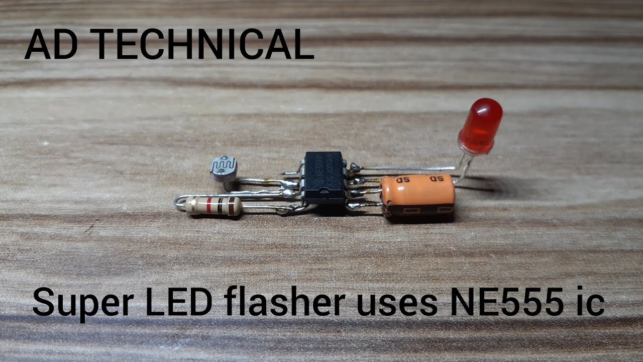 How to make light sensor with super LED flasher using NE555 ic #viral # ...