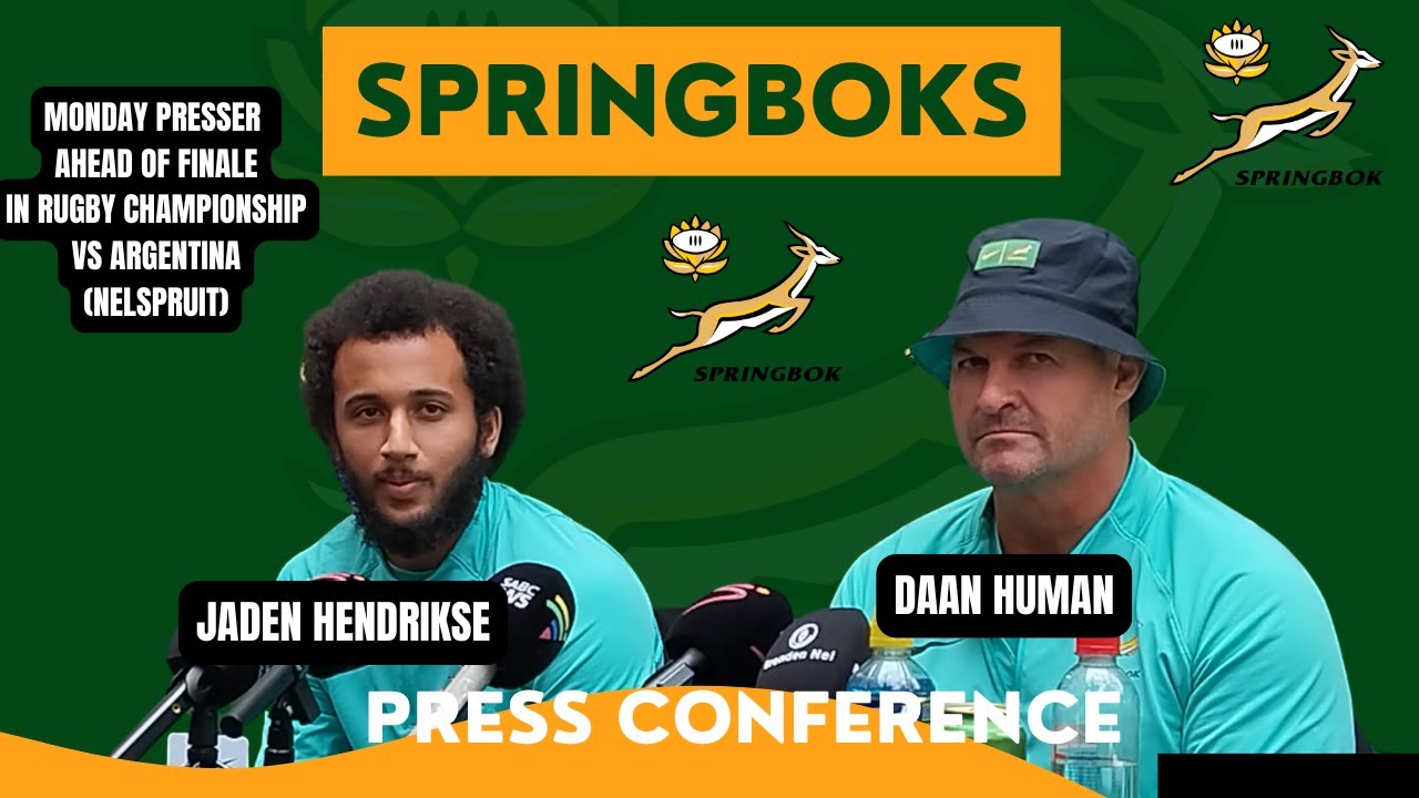 SPRINGBOKS: Daan Human and Jaden Hendrikse ahead of the test vs ...