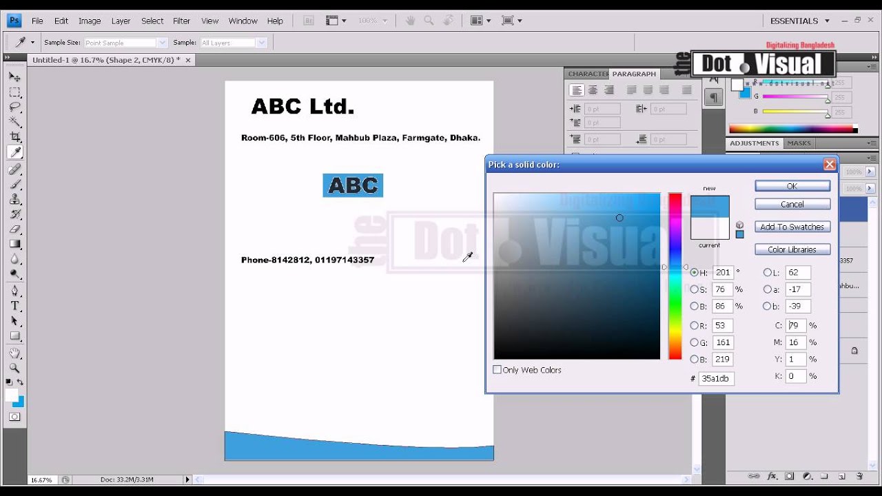 Photoshop Bangla Tutorials part-70 (Company Pad Design) - YouTube