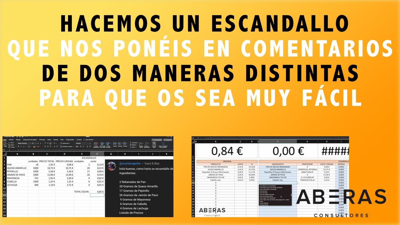 Hacemos VUESTRO ESCANDALLO de DOS MANERAS DISTINTAS - YouTube