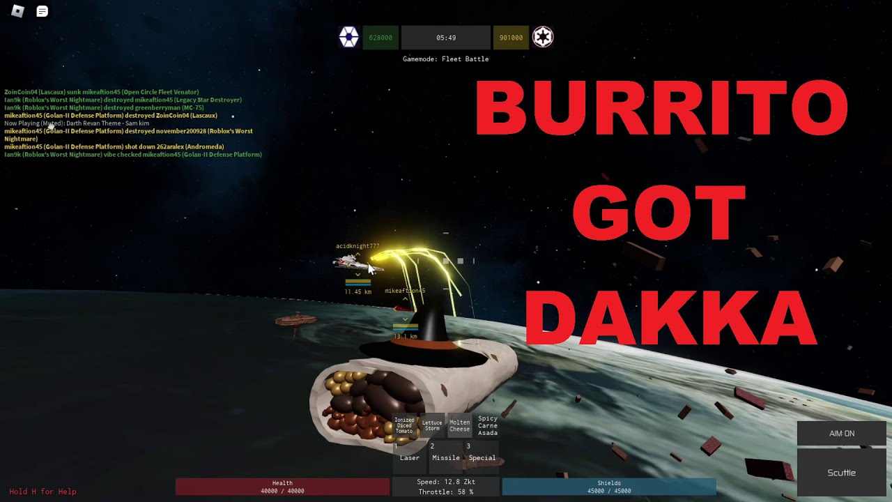 Ian pilots a 500m long chipotle burrito spaceship in project stardust ...