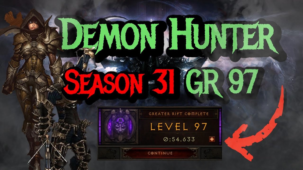Diablo 3 Season 31 Demon Hunter Gr 97 in 55 seconds GoD DH - YouTube