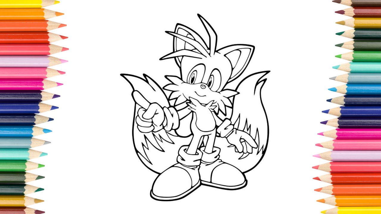 Classic Tails Coloring Page - YouTube