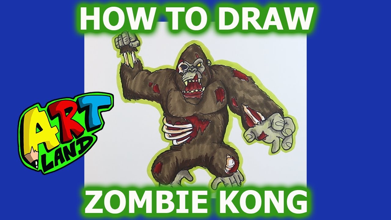How to Draw ZOMBIE KONG!!! - YouTube
