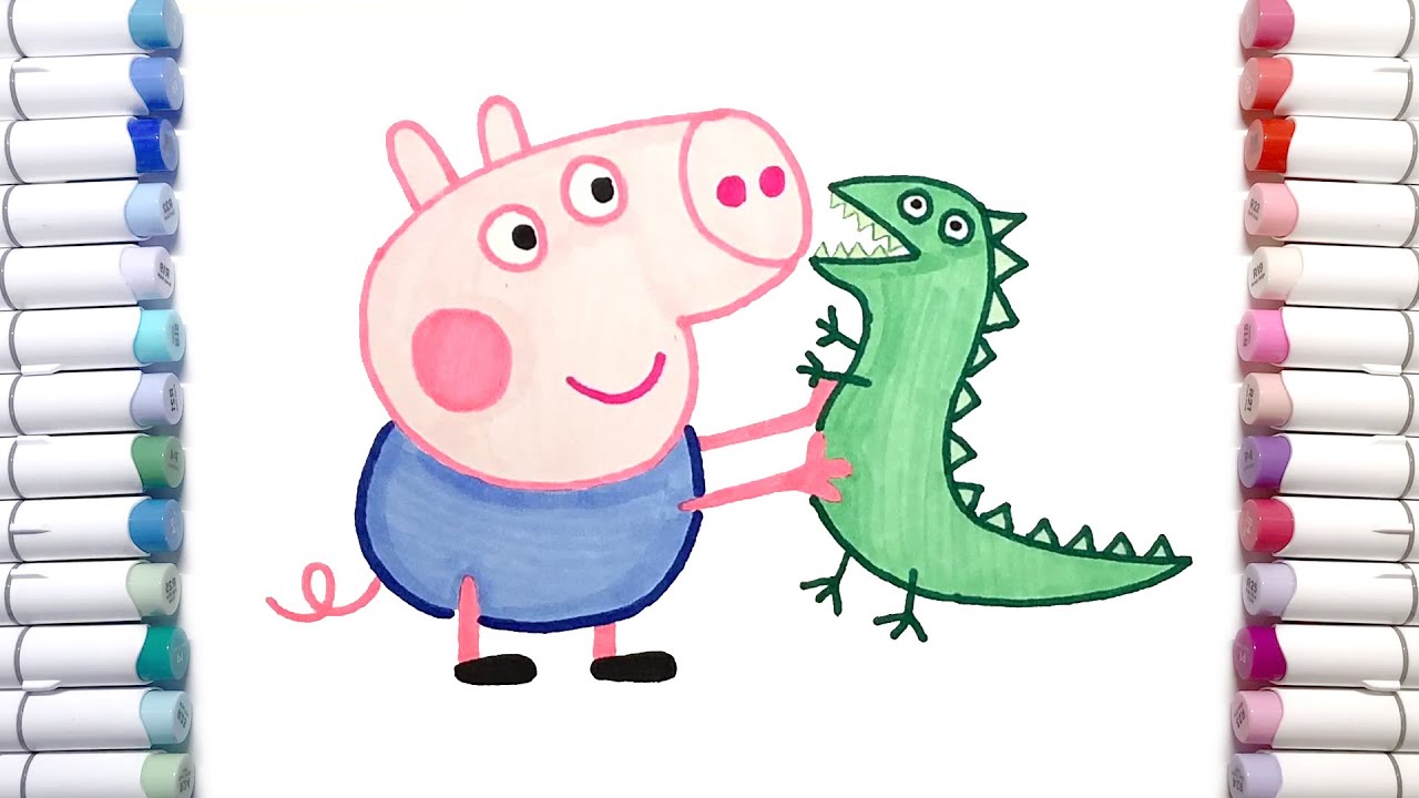 How To Draw George (Peppa Pig) Easy Step By Step - YouTube
