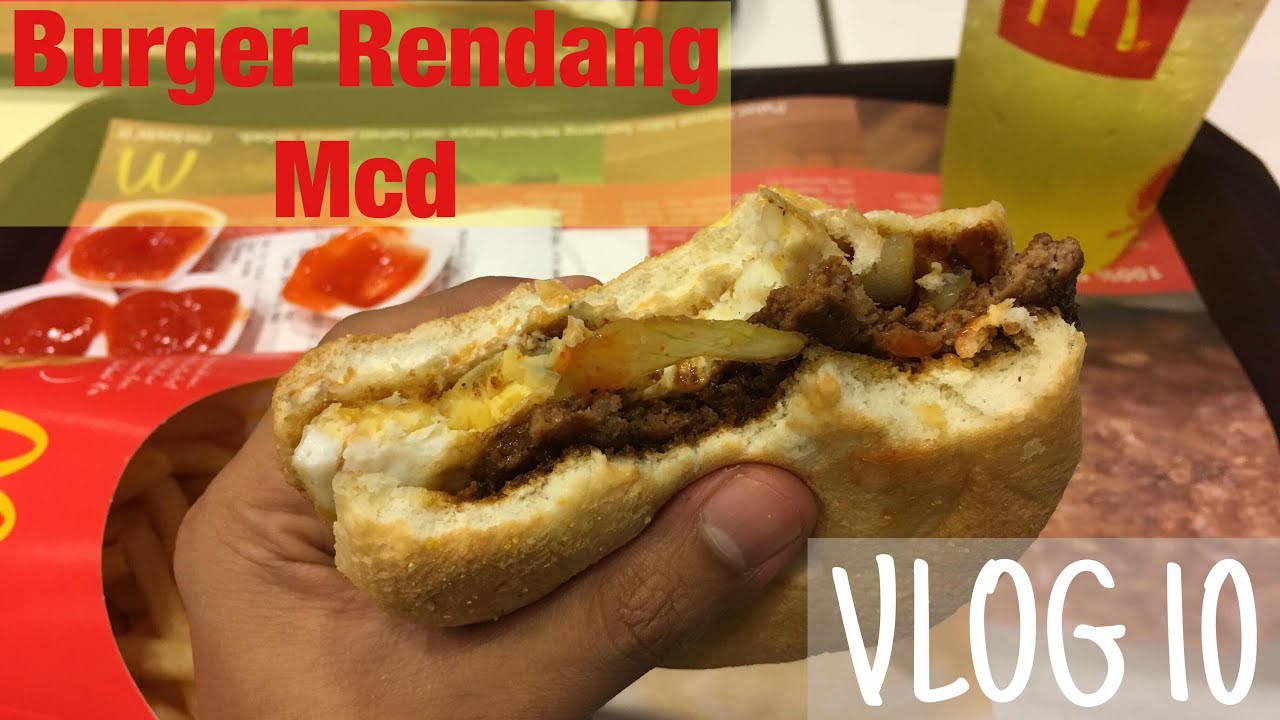 BURGER RENDANG MCDONALD'S - Pertama kali nyobain burger rendang - YouTube