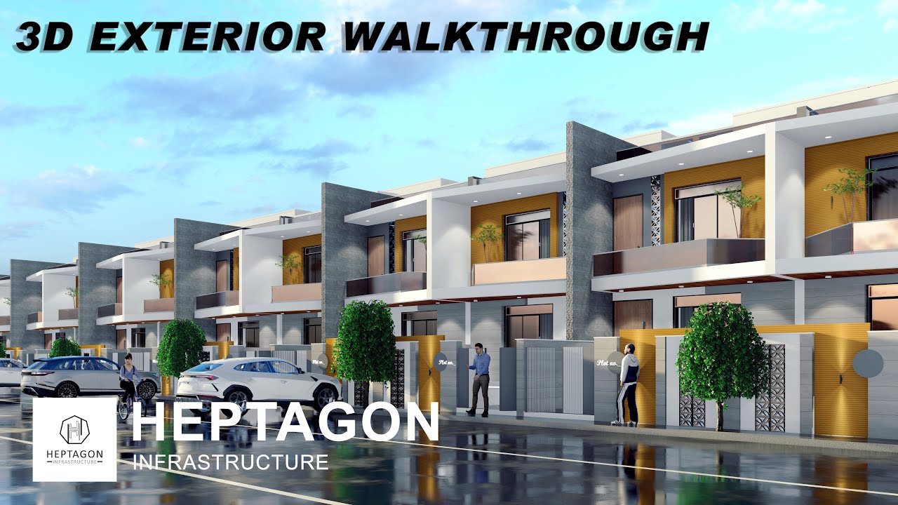 3D EXTERIOR WALKTHROUGH OF SOCIETY |3D DESIGN WALKTHROUGH|Civil ...