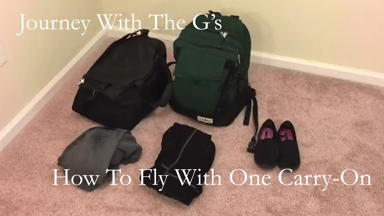How To Fly With Only One Carry-On - YouTube