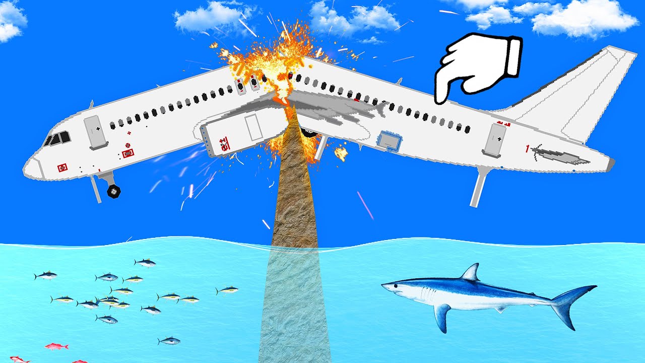 Making a PLANE CRASH on purpose... (Floating Sandbox) - YouTube