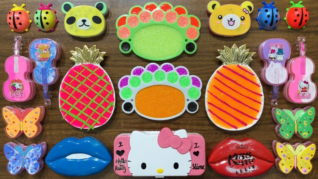 Pineapple Slime || Mixing FLOAM Into HOMEMADE Slime || Slime Smoothie ...