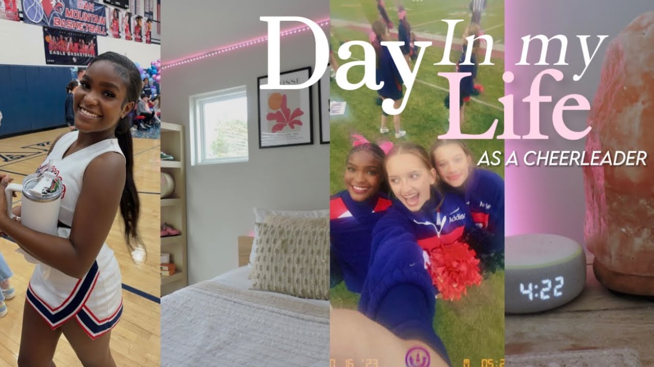 a day in my life as a high school cheerleader | school vlog, grwm, game ...