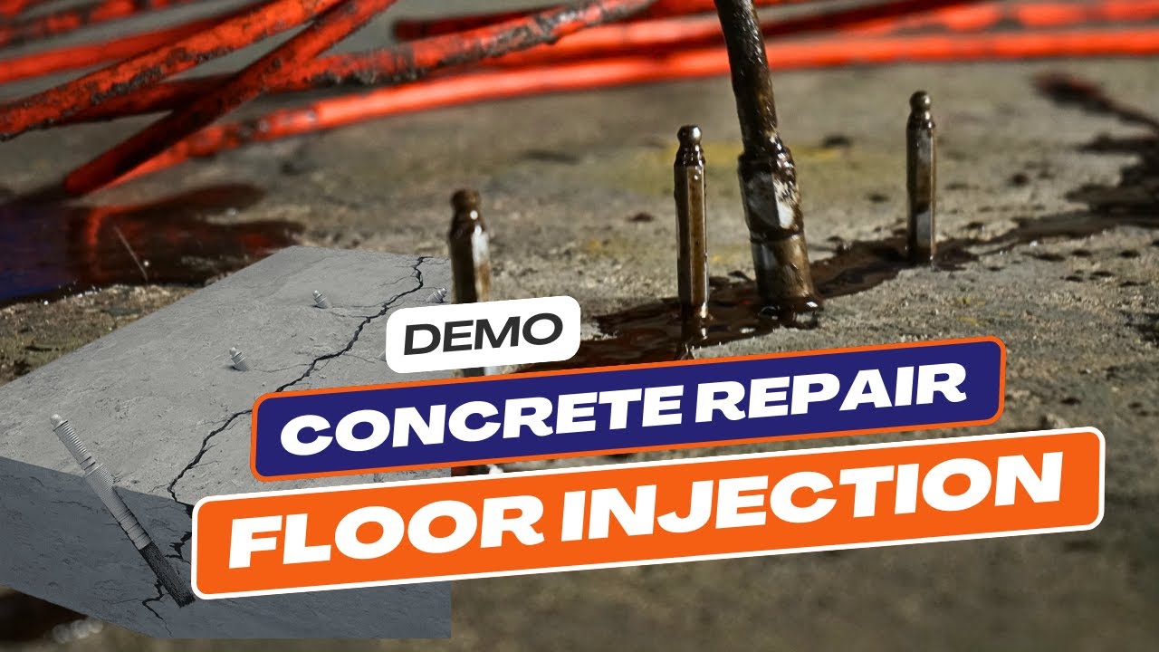 POLINTEK Concrete Repair (Demo) - Floor Repair Injection - YouTube