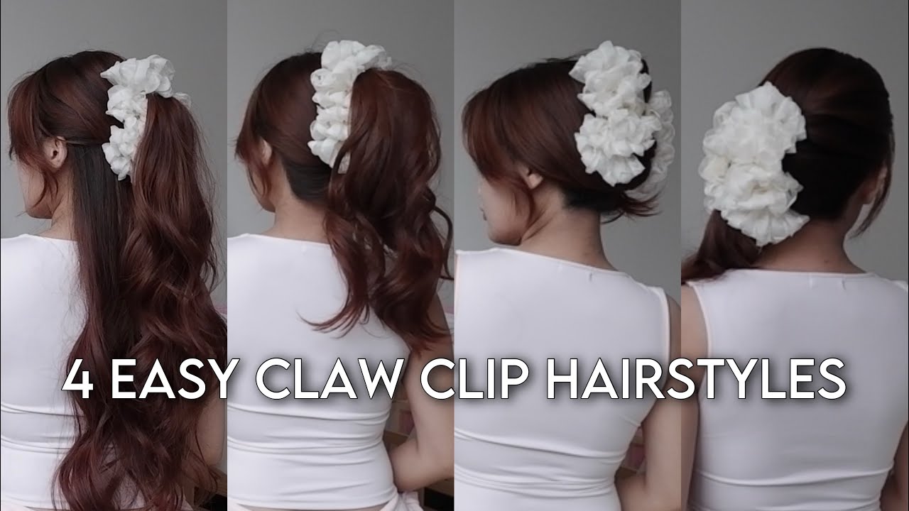 #1 How to Style Your Hair with a Claw Clip (4 Easy Looks) - YouTube