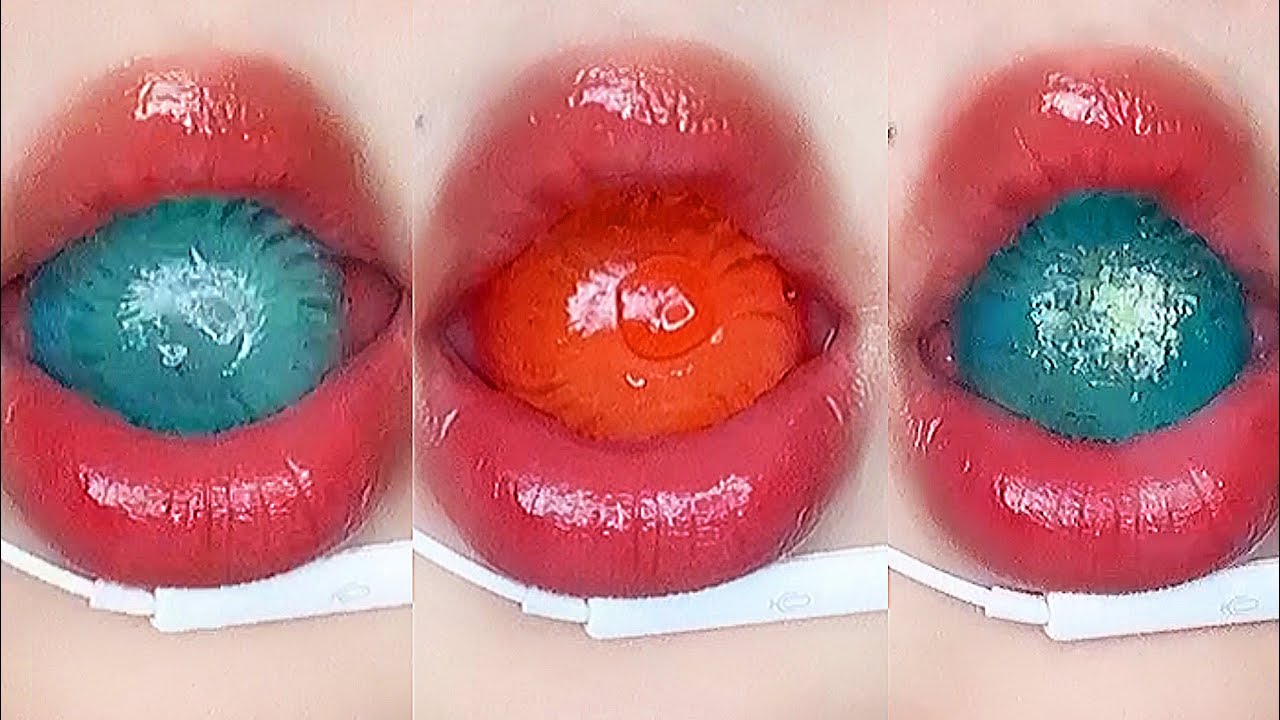 asmr BLUE RED JELLY sounds - YouTube