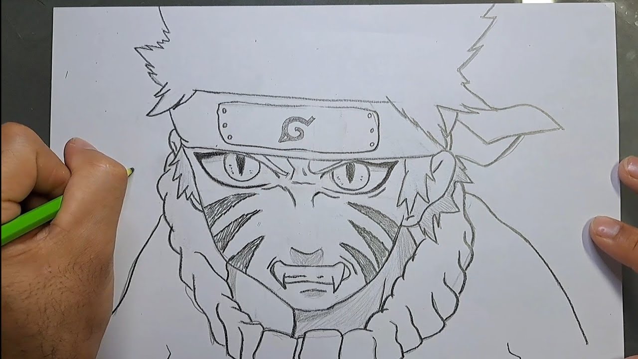 How to draw Naruto in Kyubi Mode / Anime / Learn to draw - YouTube