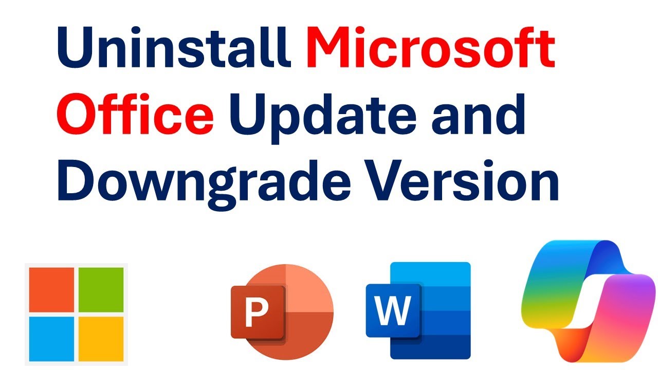 Uninstall Microsoft Office Update and Downgrade Version - Uninstall ...