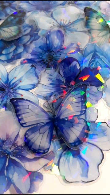 Unboxing Blue Flowers Sticker ASMR hydrangea #aesthetic #blue #sticker ...