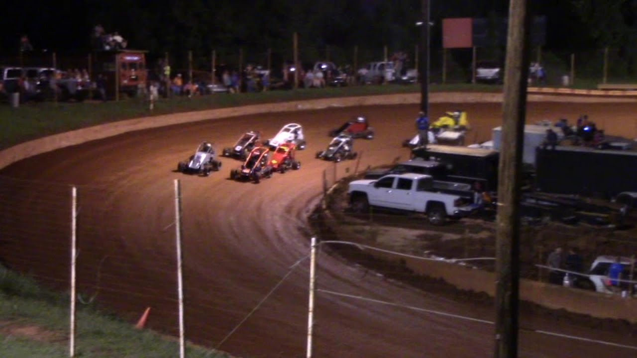 Winder Barrow Speedway Lucas Oil Midgets Race 8/12/17 - YouTube