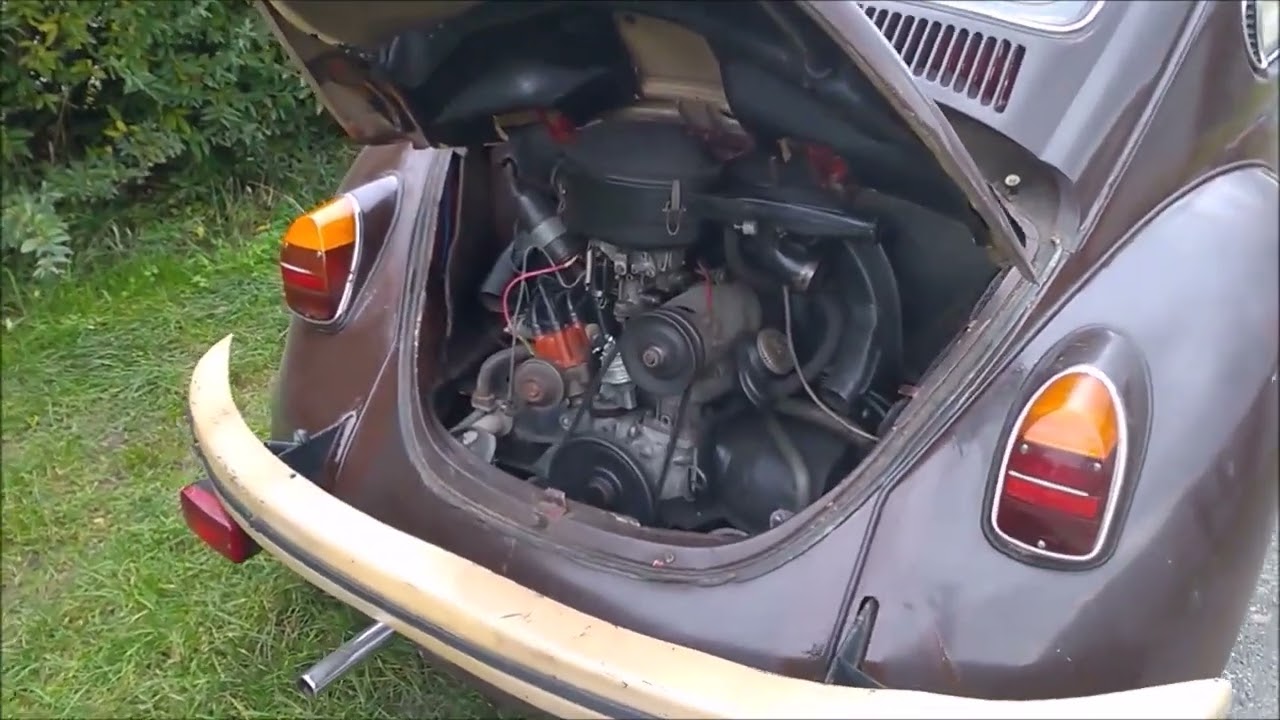 VW 1300 Beetle - start motoru - Engine Start - YouTube
