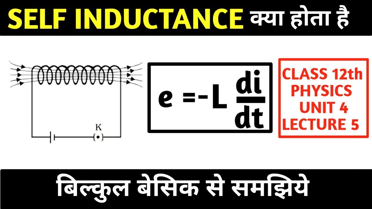 SELF INDUCTANCE! ELECTROMAGNATIC INDUCTION! CLASS 12th PHYSICS UNIT 4 ...